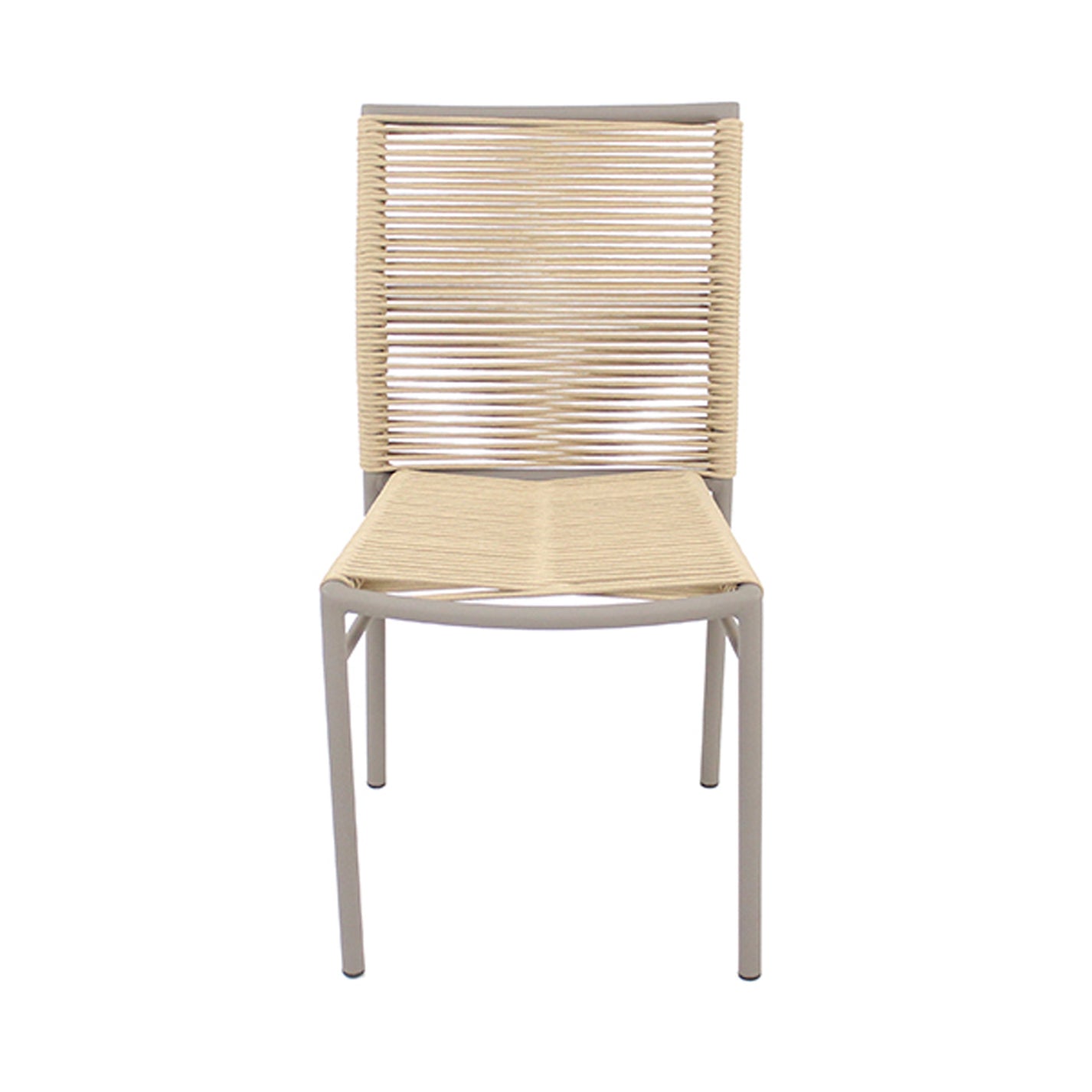 Silla Panama Aluminio Color Gris y Cuerda Náutica Color Arena – Toth Móveis