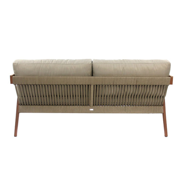 Sofá Flex Alumínio Cor Marrom Mesclado Corda Tricotada Cor Rami Encost ...